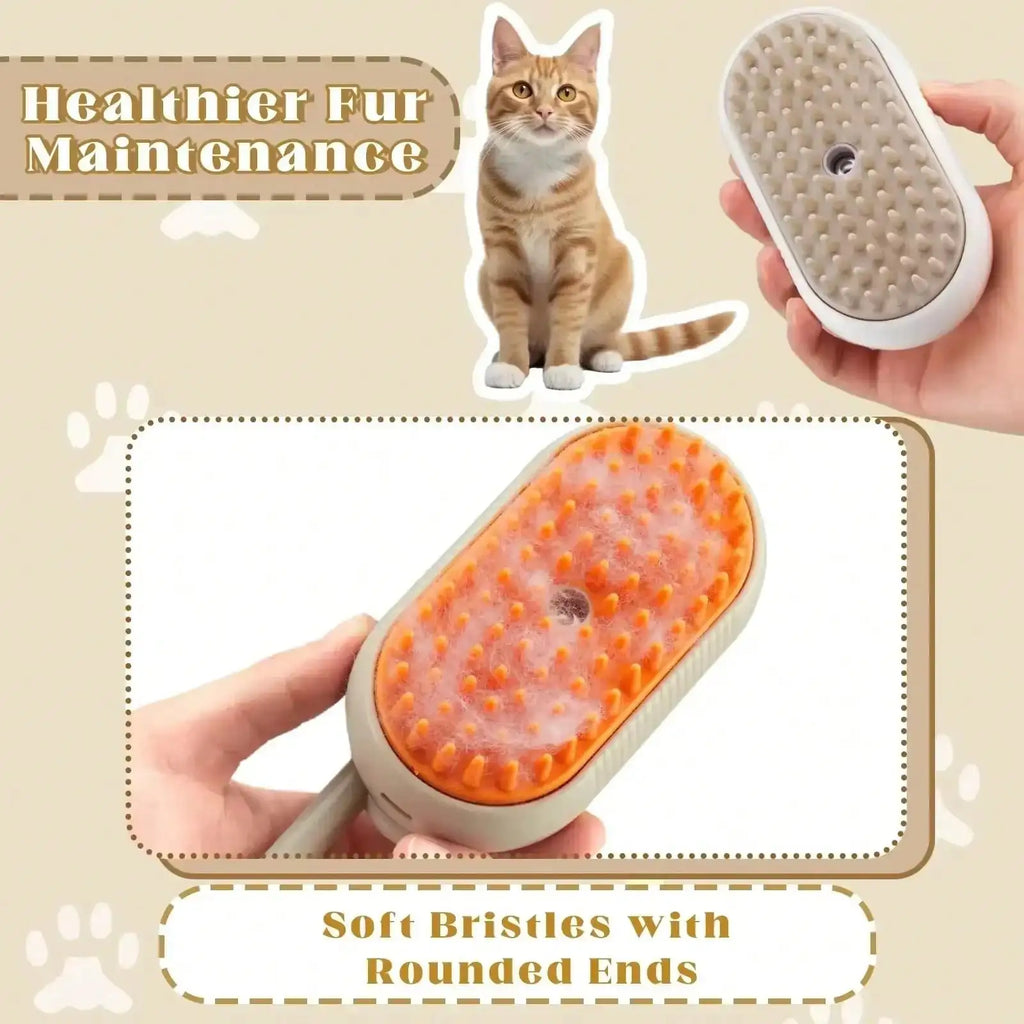 3-in-1 Steam Pet Grooming Brush for Cats & Dogs | Resting Paws